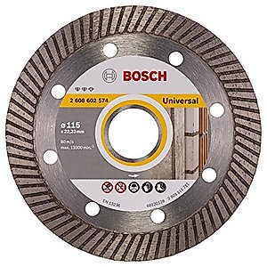 Bosch Professional 2608602574 Diamond Cutting disc Expert for Universal Turbo, 115 mm