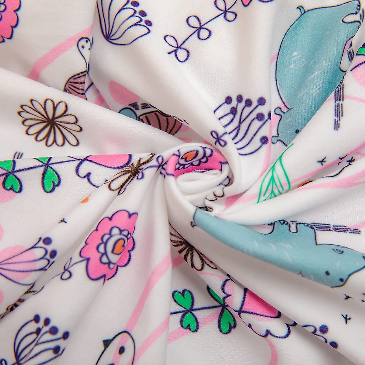 LovinPet Dog Jammies Large Dogs, UV & Post Operative Protection, 4 Legged High Collar Dog Onesies,Lightweight Stretchable Hippo, Bird, Tortoise Prints Large Dog Pajamas as Base Shirt for Dog Dresses L