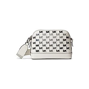 Michael Kors Jet Set Charm Large Dome Crossbody Optic White One Size