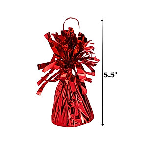 Fun Express Fun Express - Balloon Weights - Red Metallic (12Pc) - Party Décor - Balloons - Balloons Supplies - 12 Pieces - 5.5' | Red