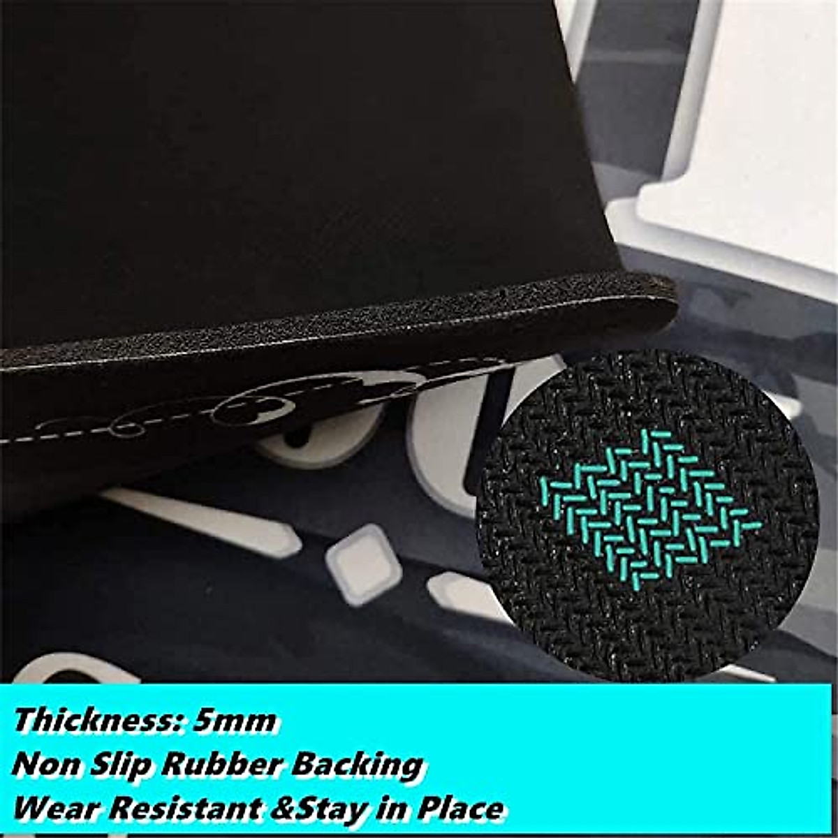 Black Laundry Room Runner Rug 20x59 Load of Fun Rug Floor Mat for Washroom Mudroom Rubber Runner Farmhouse Large Laundry Rug Mat Washer and Dryer Carpet Black Laundry Room Decor and Accessories