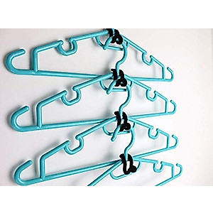 30pc Stable Hanger Connector Cascading Clothes Rack Hook Chest Space-Saving Attachment Huggable Style Hangers (Black)
