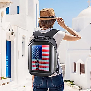Raoaoqoon Led Backpack With App Control， Upgrade FHD Color Screen Programmable 17 Inch Laptop Backpack, Waterproof led bag, Travel Backpack, Motorcycle Backpack,Gifts