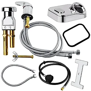 Karagas Salon Shampoo Bowl Faucet Vacuum Breaker Kit, Salon Shampoo Bowl Salon Sink Faucet & Vacuum Breaker with Sprayer and Hose for Shampoo Bed,Hair Salon Sink Faucet Sprayer Hose Set