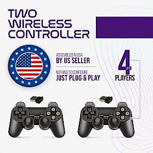 Retropie Batocera 512GB Raspberry Pi 4B Retro Gaming Console Complete Build - 60+ Consoles Wireless Controllers Kit