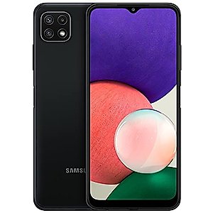 SAMSUNG Galaxy A22 (64GB, 4GB) 6.4", 5000mAh Battery, 48MP Quad Camera, Dual SIM GSM 4G Volte Unlocked (T-Mobile, Metro, Global) International Model A225M/DSN (Fast Car Charger Bundle, Black)