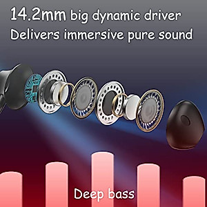 ZXQ Q2 Wireless Neckband Bluetooth Headphones, Neckband Earbuds with Magnetic, Sport Earphones with Microphone, Upgrade 15 Hours Playtime,USB Type C Charge, with Carry Case Ear Hook (Black)