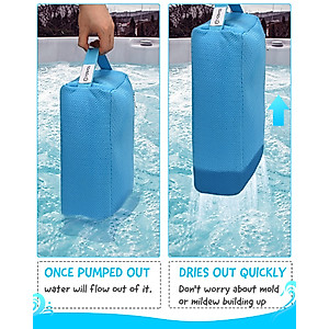 AOSYCO Hot Tub Booster Seat, Non-Slip Weighted Spa Pillow for Adult, Quick Dry Bathtub Cushion for Outdoor Indoor Bath, Bathroom Hottub Massage Accessories at Home, with Washable Mesh Cover