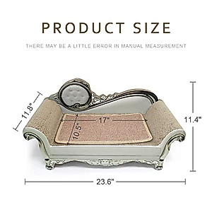 SONGWAY Cat Scratcher Sofa Bed - Corrugated Cardboard Scratching Lounge Luxury Scratching Post Furniture Protecter with Textured Cat Scratcher Mat