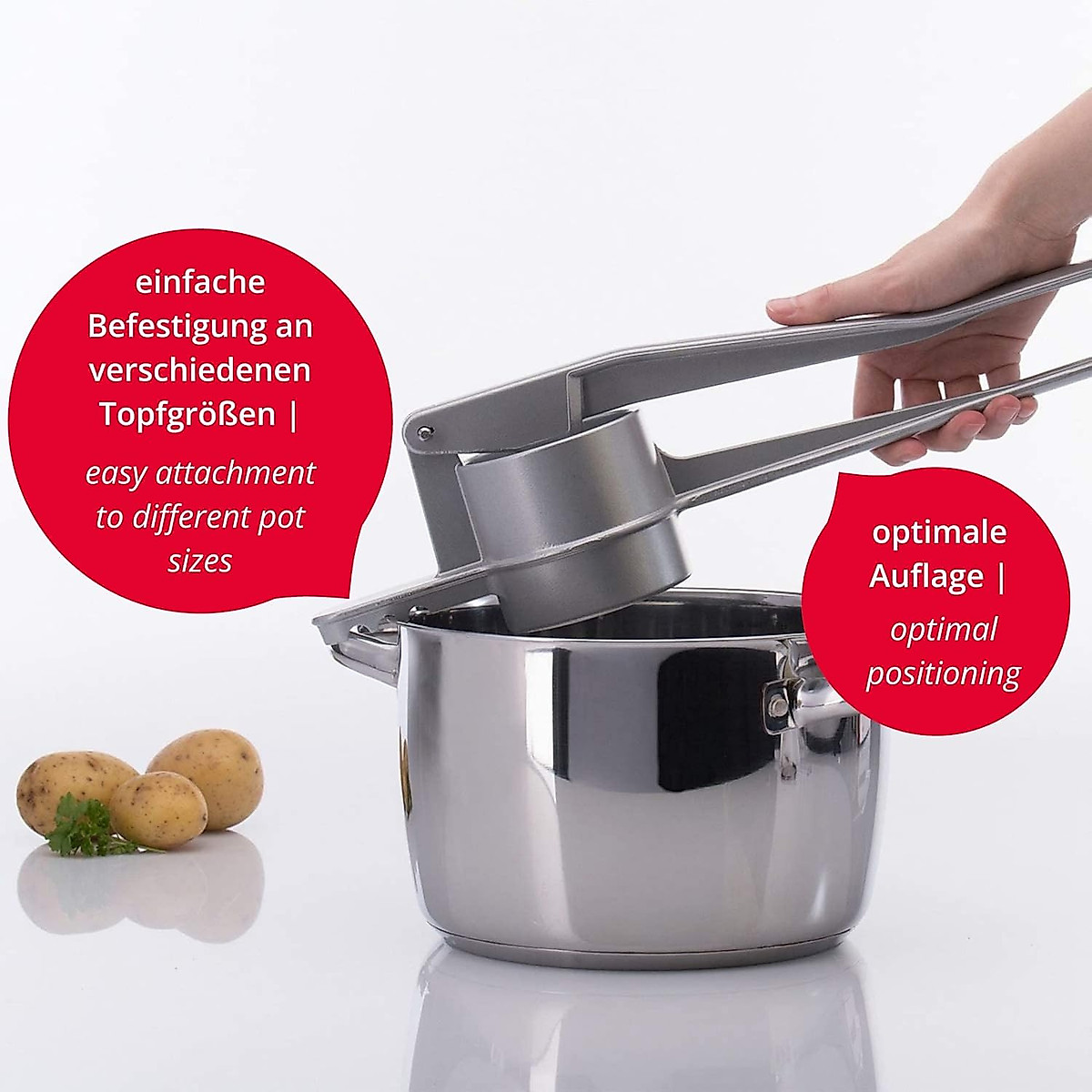 Westmark Spätzle/Potato Press Spätzlechef, 41 X 9.3 X 11 Cm, Silver
