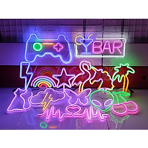 JYWJ Butterfly Neon Sign,USB or 3-AA Battery Powered Neon Light,LED Table Decoration,Bedroom Wall Decoration,Birthday Gift,Wedding Supplies Business Gift(Pink)