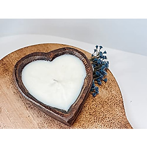 Wood Heart Candle (Sweet Grace)