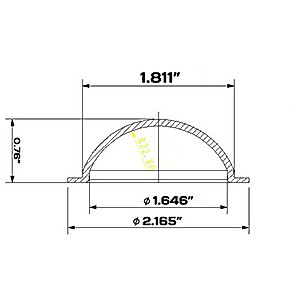 JMX Acrylic/PC CCTV Replacement Clear Camera Dome Cover Security Camera Housing Skylight Window (1.8 Inches, Transparent)