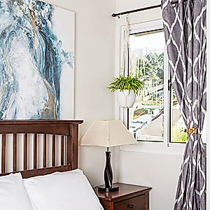 INLI Macrame Plant Hanger Indoor Hanging Planters 35" Beads Single Tier Plant No Tassel Macrame Hanger Hanging Plant Holders for 5-10” Planters.