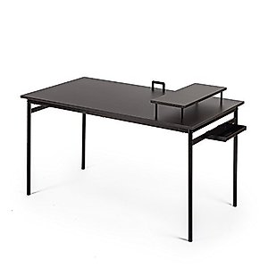 Zinus Tresa Computer Desk / Workstation in Espresso, Large, Black