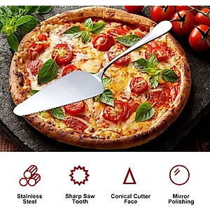Spatula Pizza Server, 4 Pcs Pie Server, Tainless Steel Pie Spatula, Multi-Function Pizza Spatula, Cake Server Spatula for Celebration Party Wedding Home or More (Four Colors)