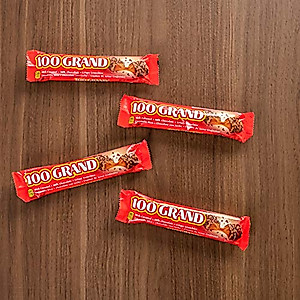 100 Grand Milk Chocolate Candy Bars, Full Size Bulk Individually Wrapped Ferrero Candy, Pack of 36