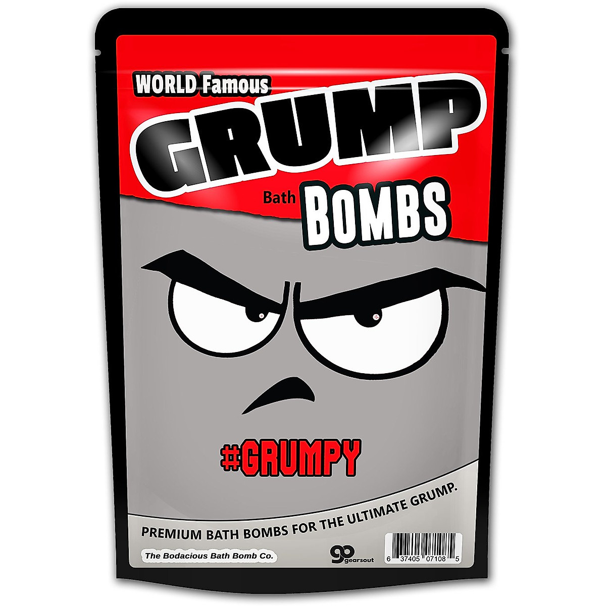 Giant Grump Bath Bombs XL Bath Balls Funny Bathbombs for Men Black and Blue Bath Fizzers Fun Old Man Gags Stocking Stuffers for Dads Grandpa Gags 2 Pack
