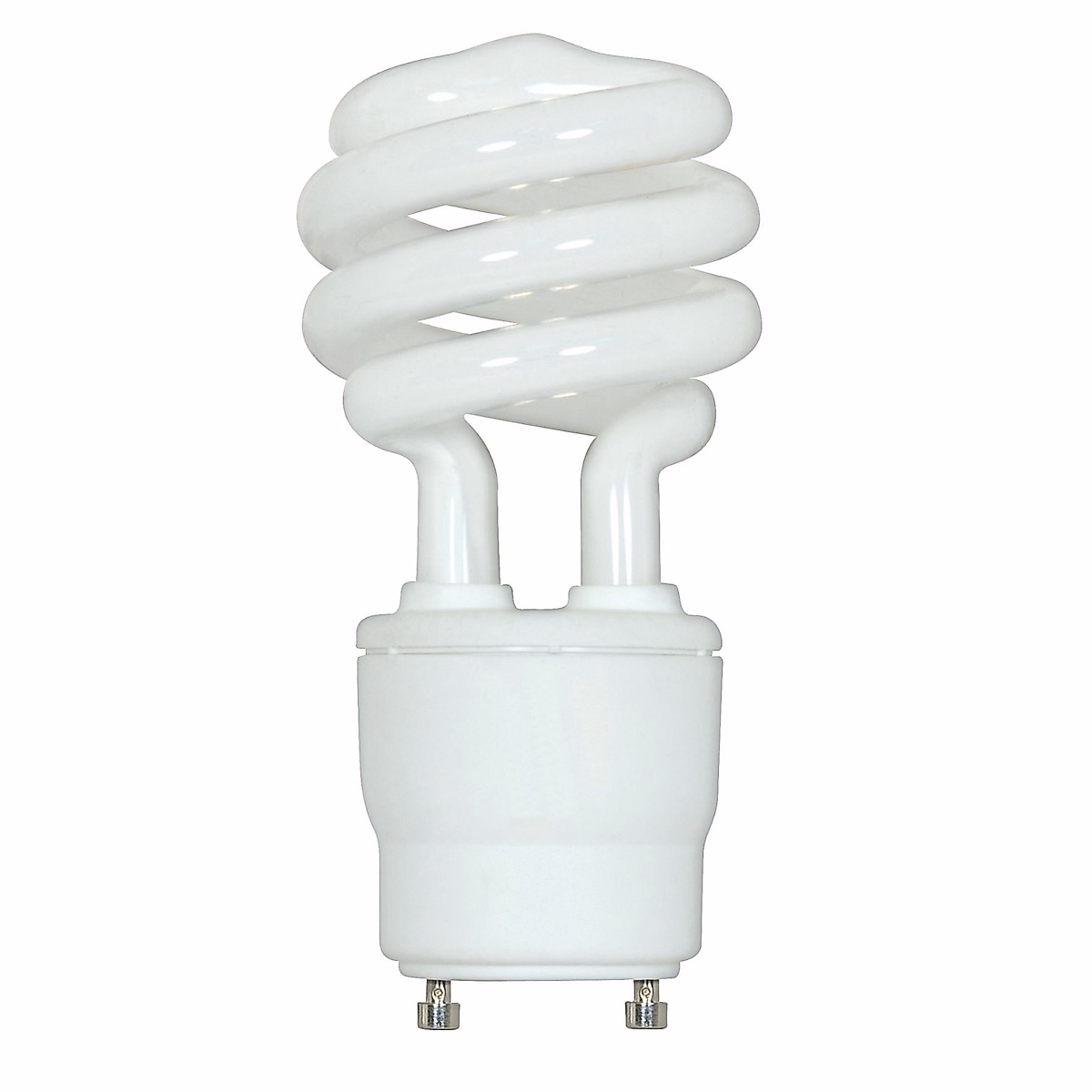 (2-Pack) Satco S8209 18-Watt 4100K GU24 Base Mini Spiral Compact Fluorescent Lamp, 75W Equal