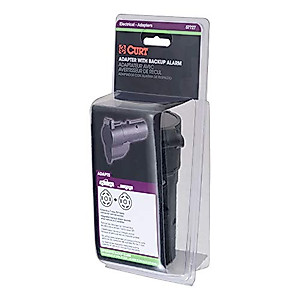 CURT 57727 Truck Backup Alarm for 7-Way RV Blade Trailer Wiring , Black