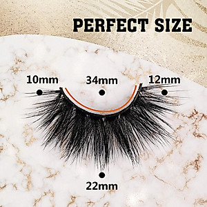 6D Mink Lashes Eyelashes Fluffy Dramatic Wispy Lashes Mink zanlufly 22MM Long False Eyelashes Luxury Crossed Soft Volume Reusable 10 Pairs Lashes Pack