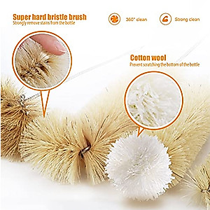 Masthome 9 Pieces Bottle Brush Set, Long Handle Bottle Cleaner for Washing Narrow Neck Wine/Beer Bottle, Hummingbird Feeder, Baby Bottle, Sports Bottle, Thermos, Flask