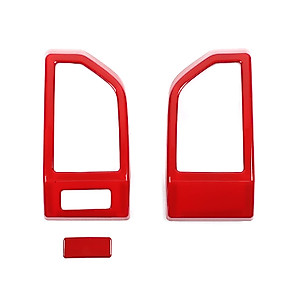 Voodonala Dashboard Side Air Vent Panel Cover Antiscratches Panel Cover for Ford F150 2015-2020(Red,2Pcs/Set)