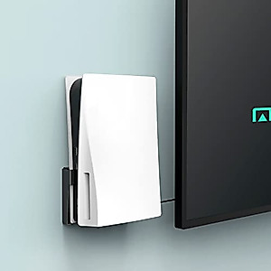 Monzlteck Wall Mount Holer for PS5(Disc and Digital)+Controller Holder,All Metal Vertical Hanging On Wall with Power Botton Left/Right