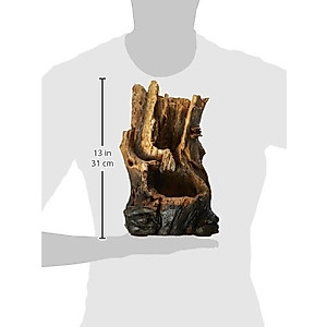 Alpine Corporation 11" Tall Indoor Rainforest Tabletop Fountain with LED Lights , Beige, 7"L x 5"W x 11"H