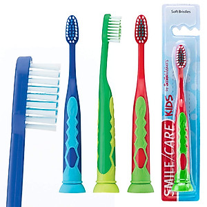SmileMakers Youth Suction Cup SmileCare Toothbrush - Children's Dental Hygiene Products - 48 per Pack