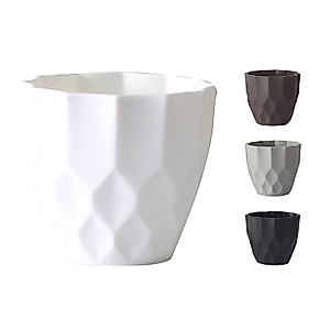 Bonsai Planter Decorative Small Lightweight Frosted Plastic Flower Pot Round Bottom Small Planter for Home Succulent Pot Simple