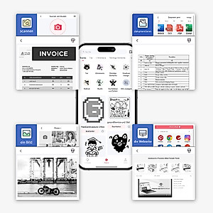 Portable Printer Wireless Travel Compatible with Apple iPhone iPad Android - A4 Inkless Printer Support 8.5x11"/8.26"/4"/3"/2" Thermal Pirnter Paper - Bluetooth Printer for Home Office Dorm Vehicle