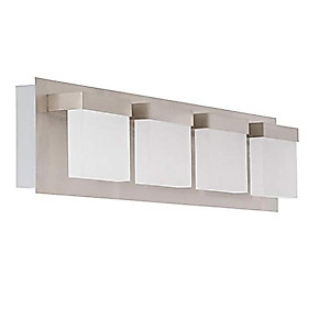 Home Decorators Collection Alberson 4-Light Brushed Nickel LED Bath Bar Light