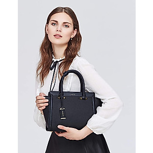 LA FESTIN Designer large-capacity handbag leather shoulder messenger bag red black blue fashion female bag (black)