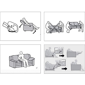 CUGLB Universal Recliner Release Pull Handle, Oval Plastic Sofa Chair Replacement Parts with Cable, Great for Ashley and Major Recliner Brands Sofa