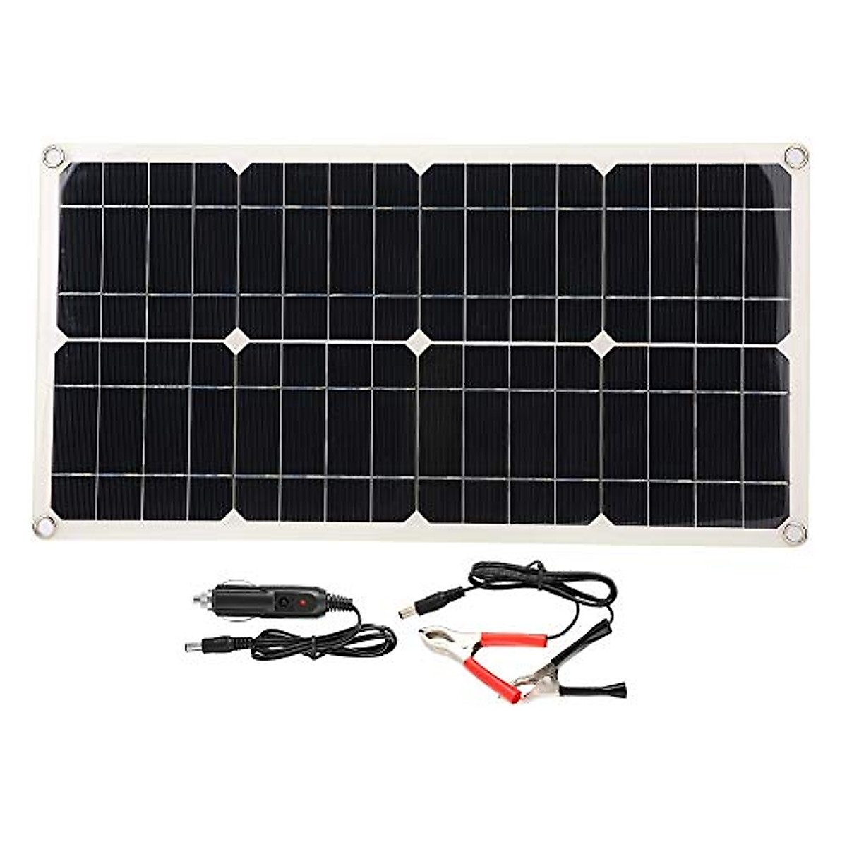 Solar Panel Flexible Monocrystalline Solar Panel Kit, 25w Dual 5V Car Battery Charger Controller Solar Panel Charging Device for Power Stations Outdoor Camping