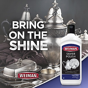 Weiman Silver Polish and Cleaner - 8 Ounce - Clean Shine and Polish Safe Protective Prevent Tarnish