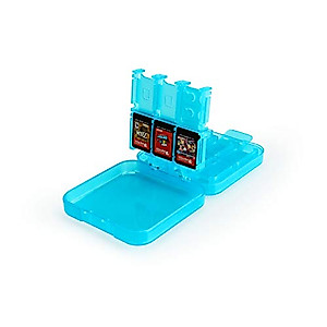Amazon Basics Game Storage Case for 24 Nintendo Switch Games - 3.4 x 3.4 x 1 Inches, Blue
