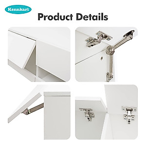 Kennkari Wall Mounted TV Stand with LED Lights - Floating Entertainment Center for 50-75 Inch TV