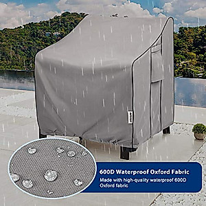 BOLTLINK Patio Chair Covers Waterproof, Heavy Duty Outdoor Furniture Covers Fits up to 36W x 37D x 36H inches -2 Pack