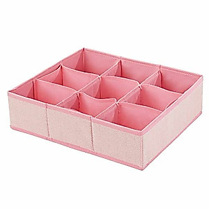 Fabric 9 Section Drawer/Closet Storage Organizer for Kids - Pink