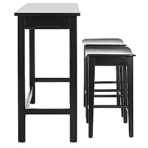 Safavieh Home Collection Colbie Black Storage Rack 3-Piece Pub Set