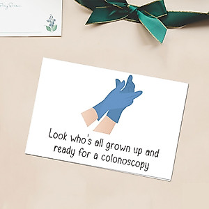 Arsagen Funny Colonoscopy Birthday Card, Humorous 50th 60th 70th Birthday Card, Getting Old Bday Card, Hilarious Turning 50th Birthday Card, dad mom Old Age Joke birthday card