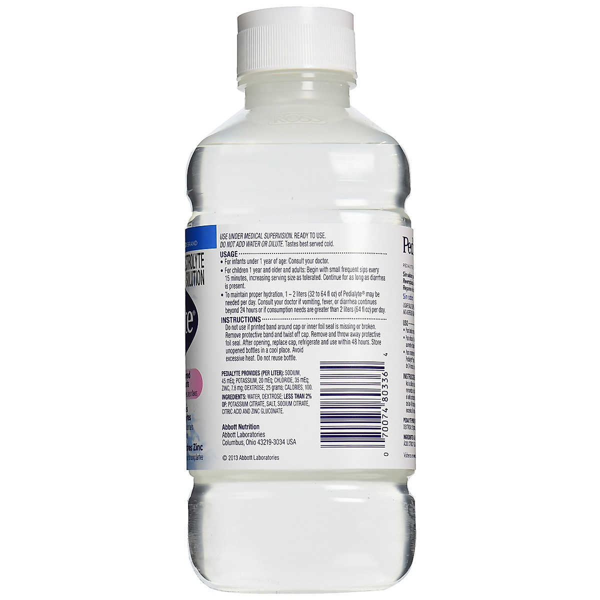 Pedialyte Oral Electrolyte Solution - Unflavored - 1 lt - 1 bottle