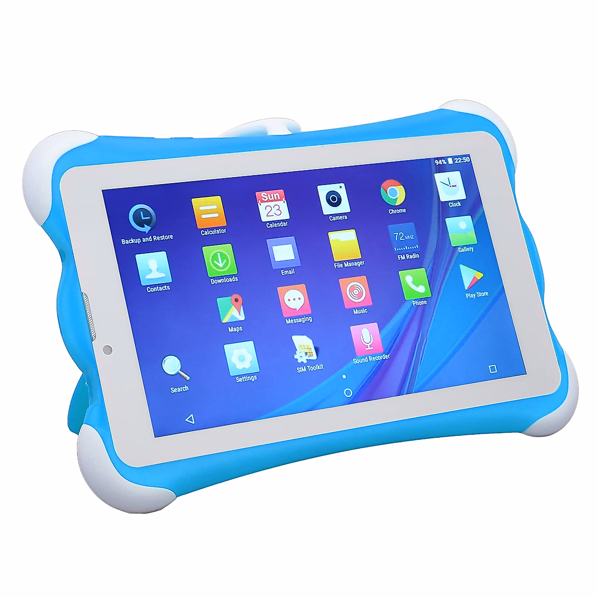 Haofy Toddler 7 Inch Tablet Blue Kids Tablet 3GB RAM 32GB ROM Animation Multifunction MTK6582 CPU Processor 3 Card Slots for Games (US Plug)