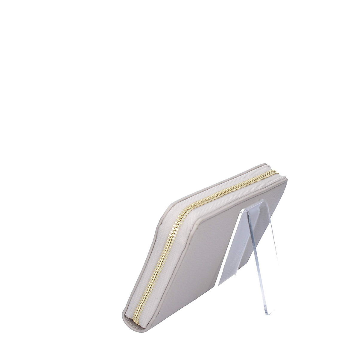 A|X ARMANI EXCHANGE womens Pebble Eco Leather Zip Wallet Wristlet Wrislet bag, Noise, One Size US