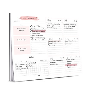 Weekly Planner Pad Tear Off – 52 Undated Weekly Sheets Daily To Do List Notepad, Habit Tracker, Academic Planner Notebook, Daily Work Planner - Full Year Productivity Planner 10.1 x 7.7’’