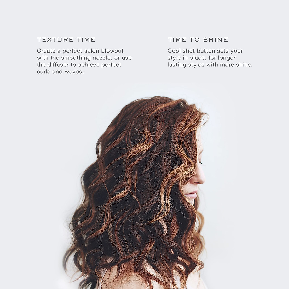 Kristin Ess Hair Iconic Professional Style Blow Dryer with Smoothing Nozzle + Diffuser - 1875W Dual Voltage Hair Dryer - Ionic Settings for Smoothing + Frizz Control - 2 Speeds + 3 Heat Settings