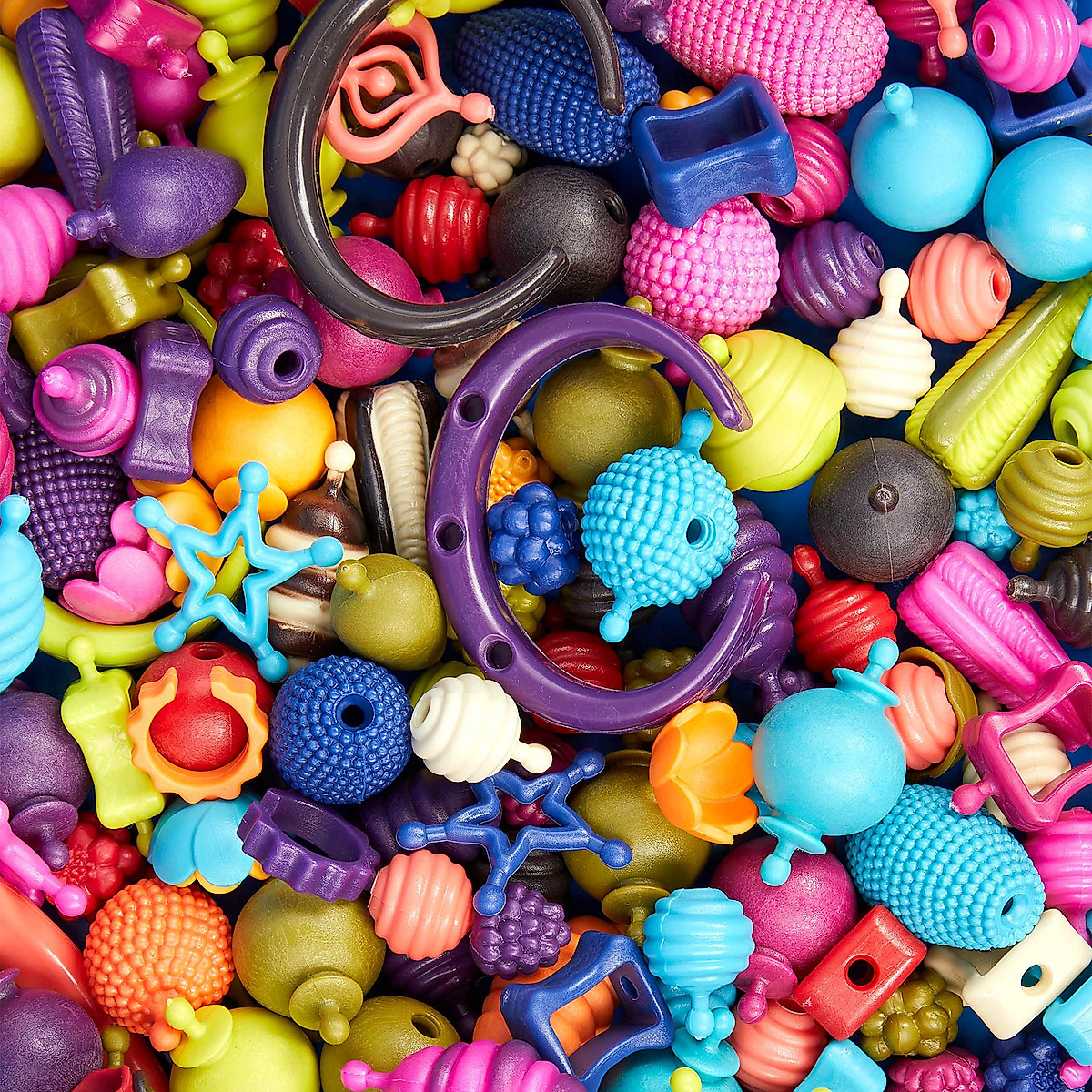 B. toys – Pop Arty! 275 Pcs- Jewlery Making Kit- Creative Pop Snap Bead Set for Kids –DIY Craft Jewelry Making Kit –Necklaces, Rings, Bracelets – 4 Years +
