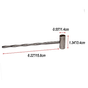 Stainless Steel Crab mallet, Mini Crab Lobster Hammer, Soild Seafood Shellfish Cracker Tool, Metal Dessert Making Mallet Opener -for Cracking Seafood, Break Chocolate Mold (Size 6.22"x1.34")